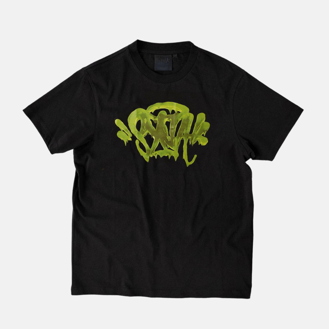 Syna Slime T-Shirt - Black/Green | No Sauce The Plug