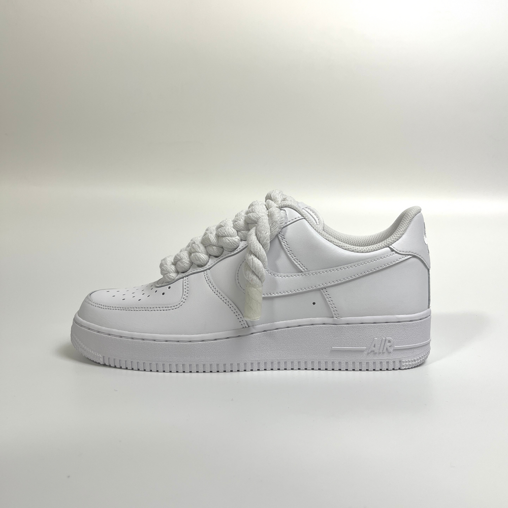 Rope Air Force 1 - Pure White | No Sauce The Plug