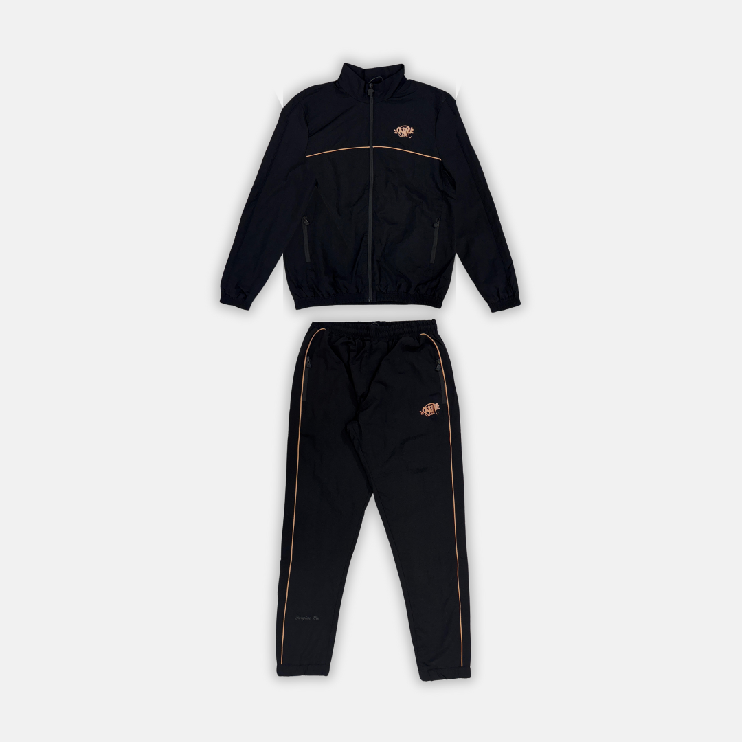 Syna x CRG Shell Tracksuit - Black & Rose Gold | No Sauce The Plug