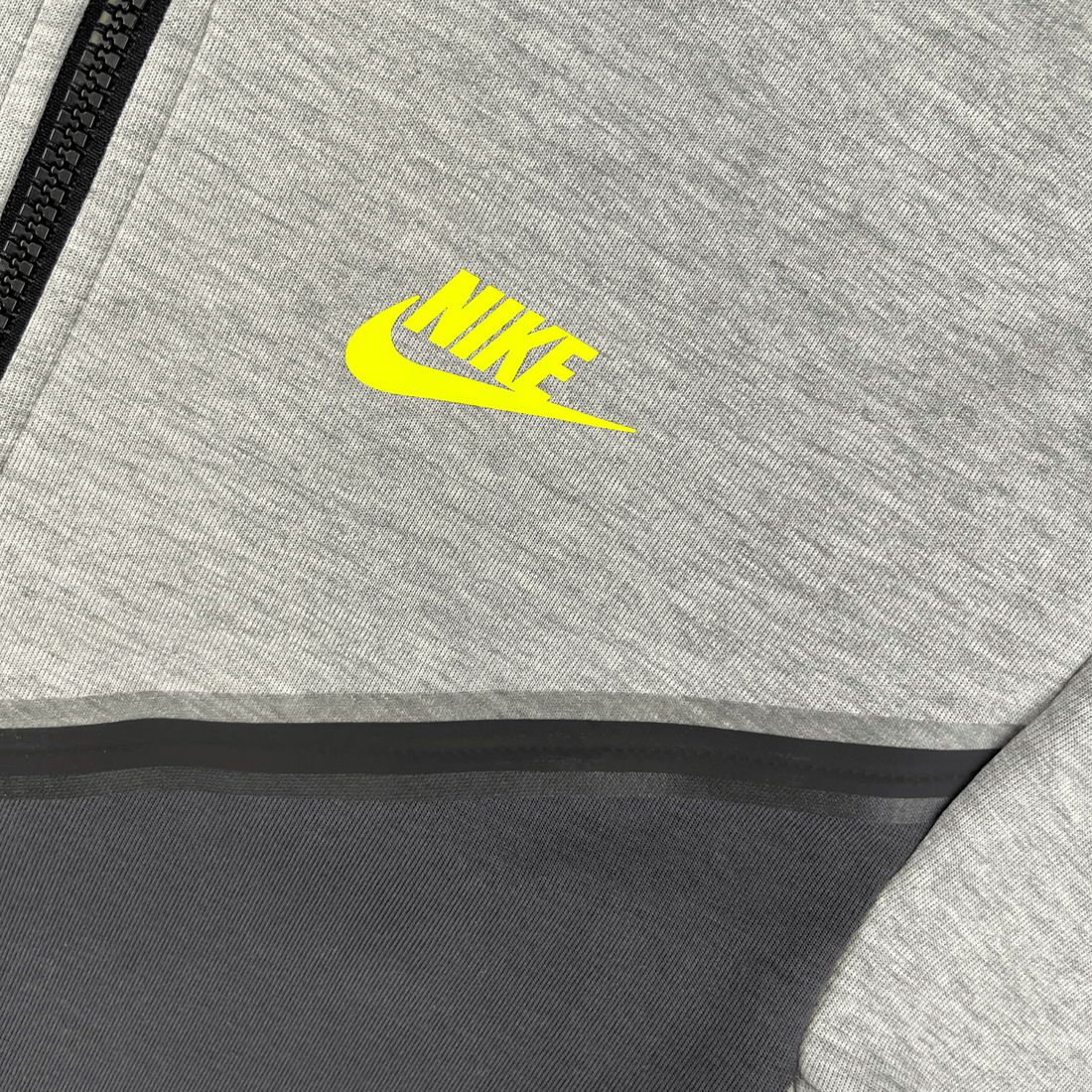 Nike Tech Fleece Hoodie - Grey / Anthracite / Volt (3rd Gen - Old ...